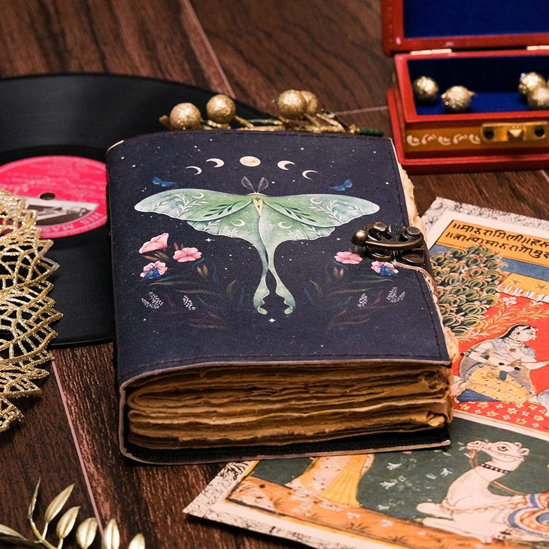 Enchanted Spell Book of Shadows Journal Vintage Handmade Leather With ...