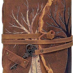Vintage Tree of Life Leather Journal Antique Handmade Spell Book ...