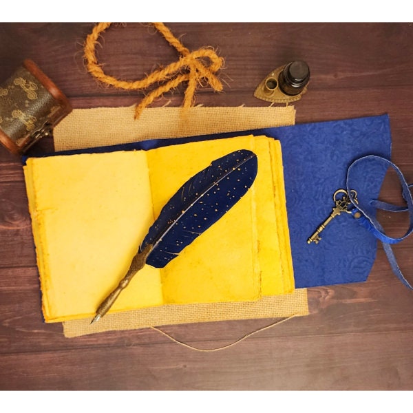 Blue Garden Flower Sktechbook Grimoire Leather Journal Bound Spell Book ...