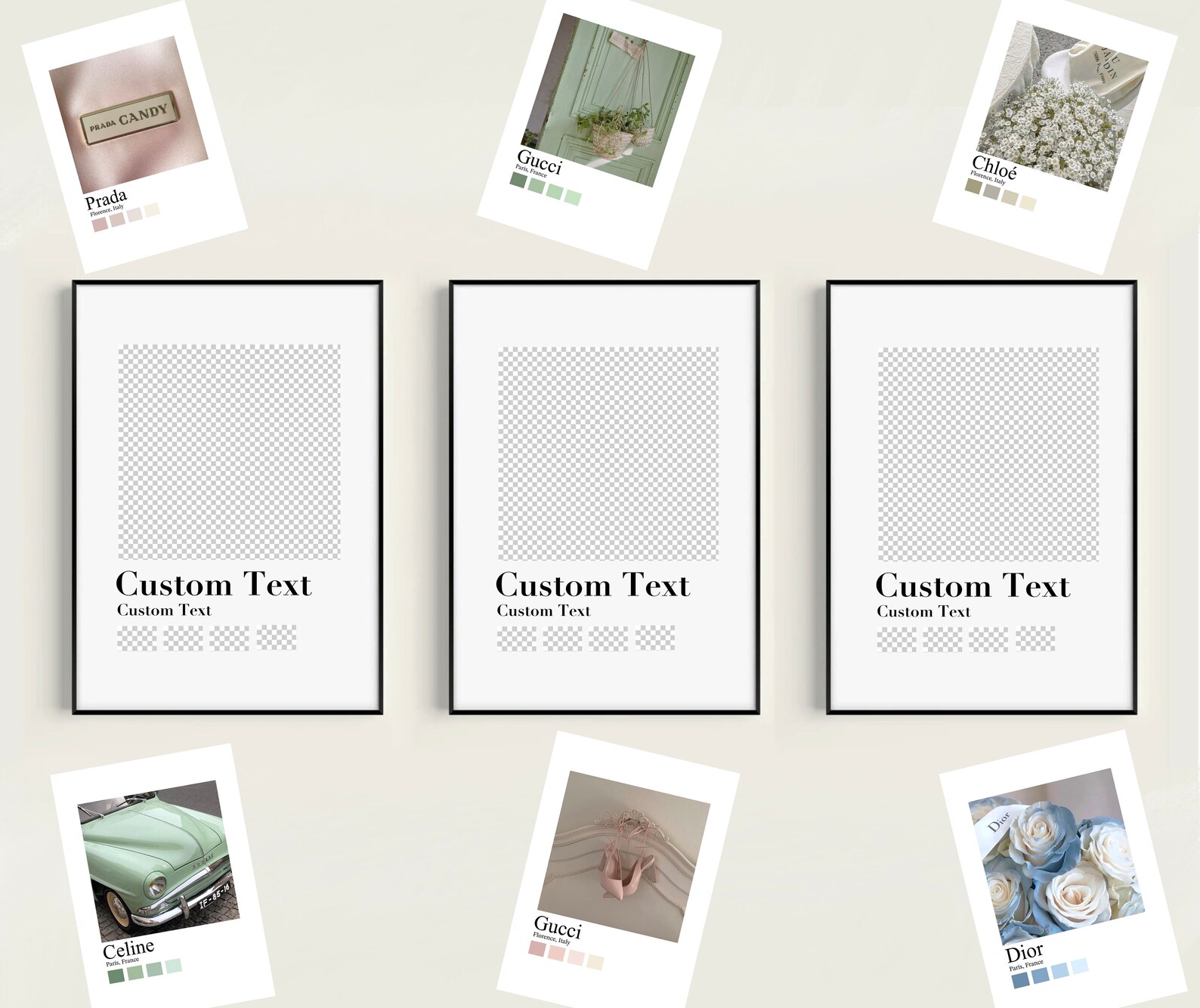 Set of 3 Custom Luxury High End Wall Art, Chic Fashion Poster, Classy ...