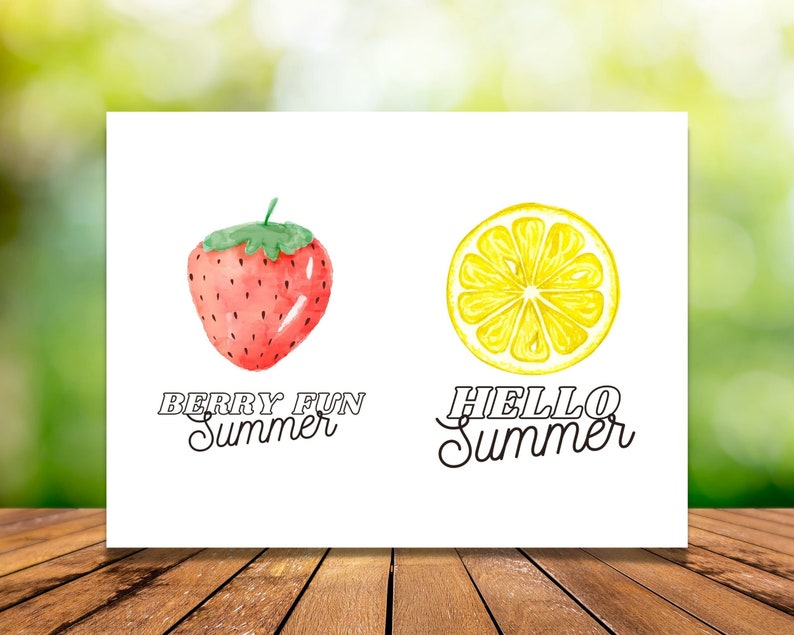 Hello Summer Printable Bundle, 4x6 Summer Printable Decor, Summer ...