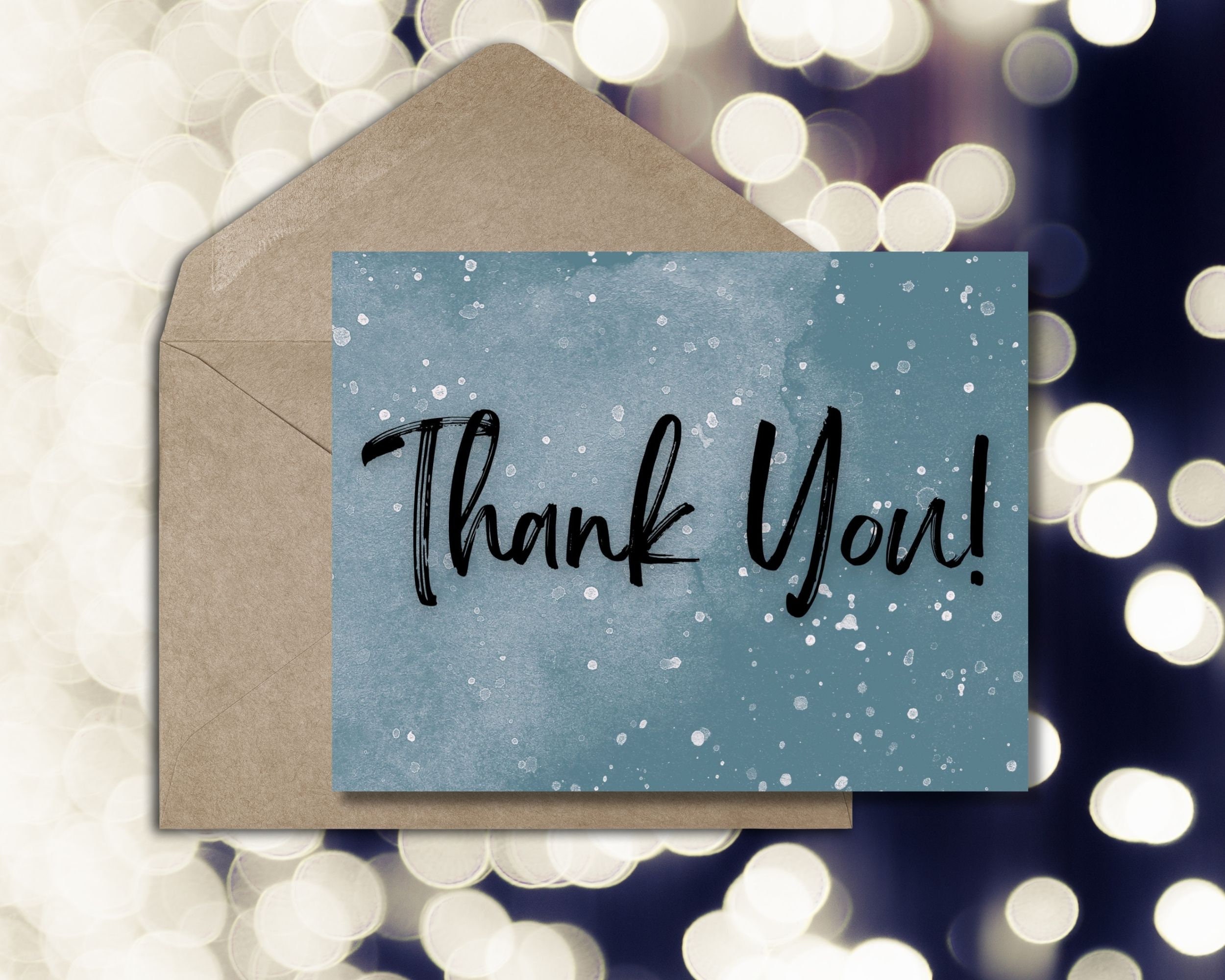 Thank You Printable Note Card Bundle, Foldable Watecolor Thank You ...