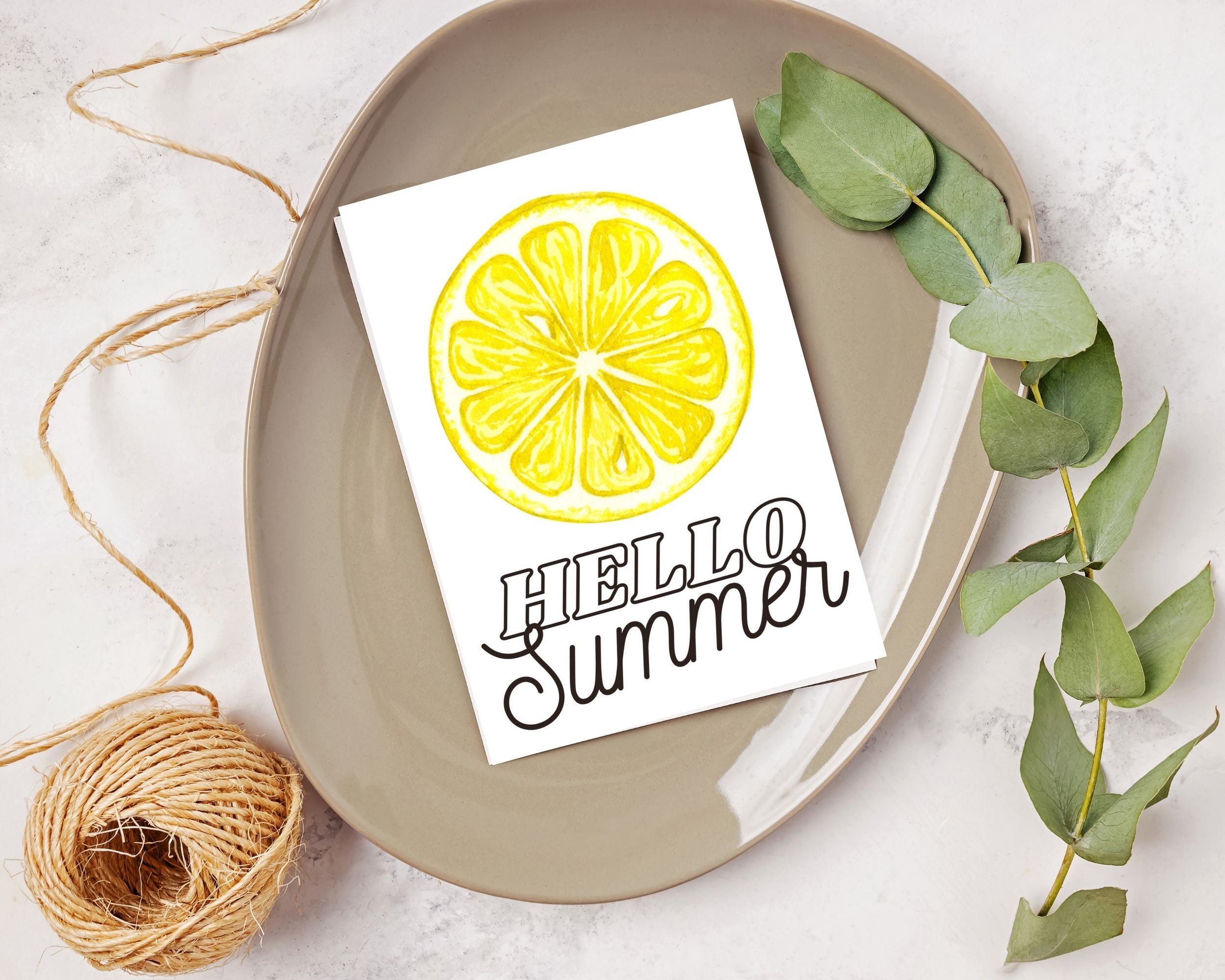 Hello Summer Printable Bundle, 4x6 Summer Printable Decor, Summer ...