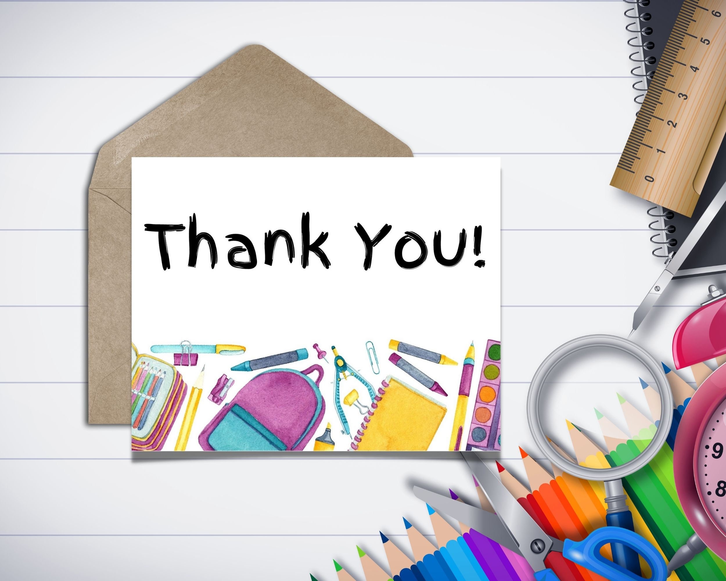 Teacher Appreciation Printable Thank You Card Bundle, Foldable Teacher ...