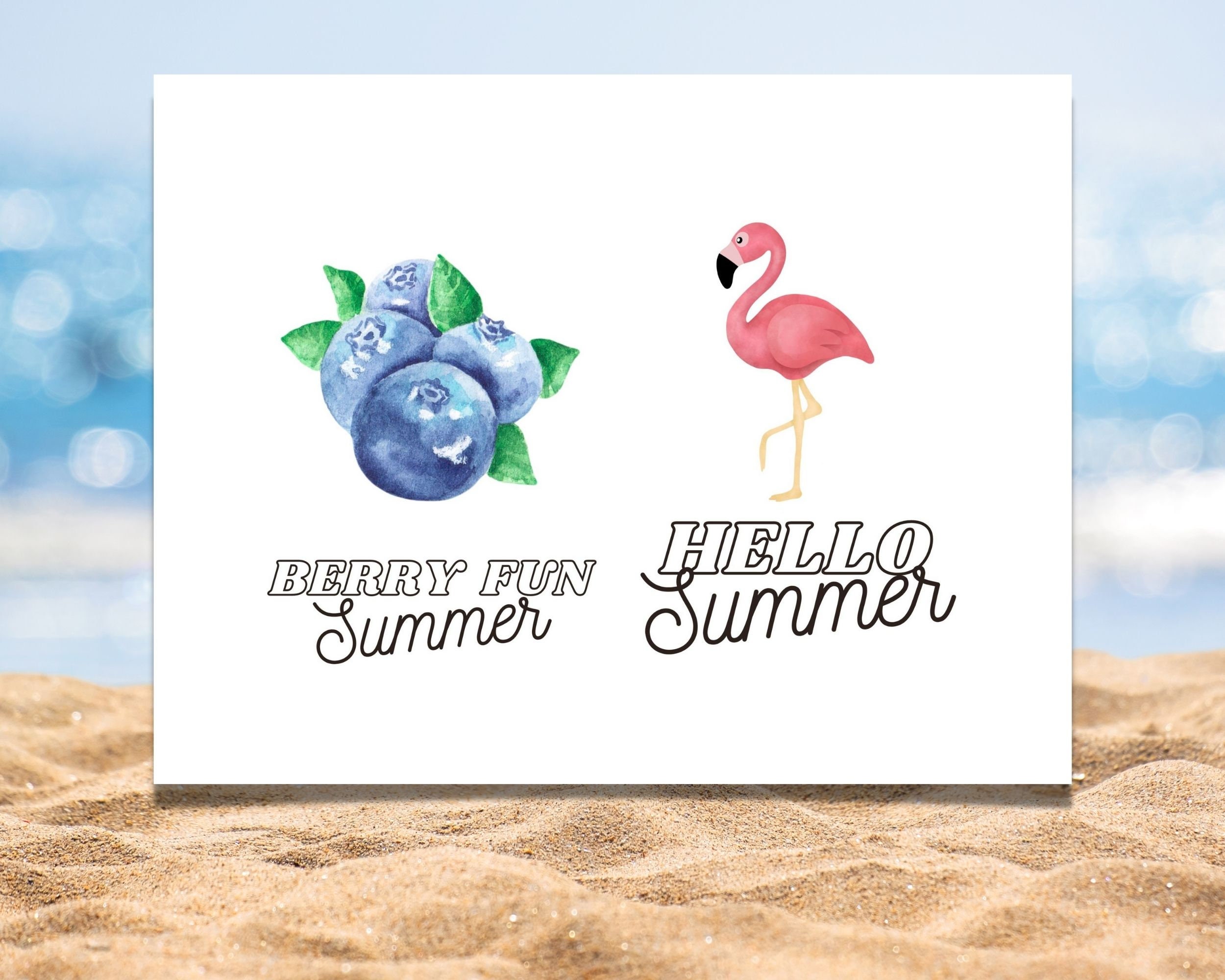 Hello Summer Printable Bundle 4x6 Summer Printable Decor - Etsy
