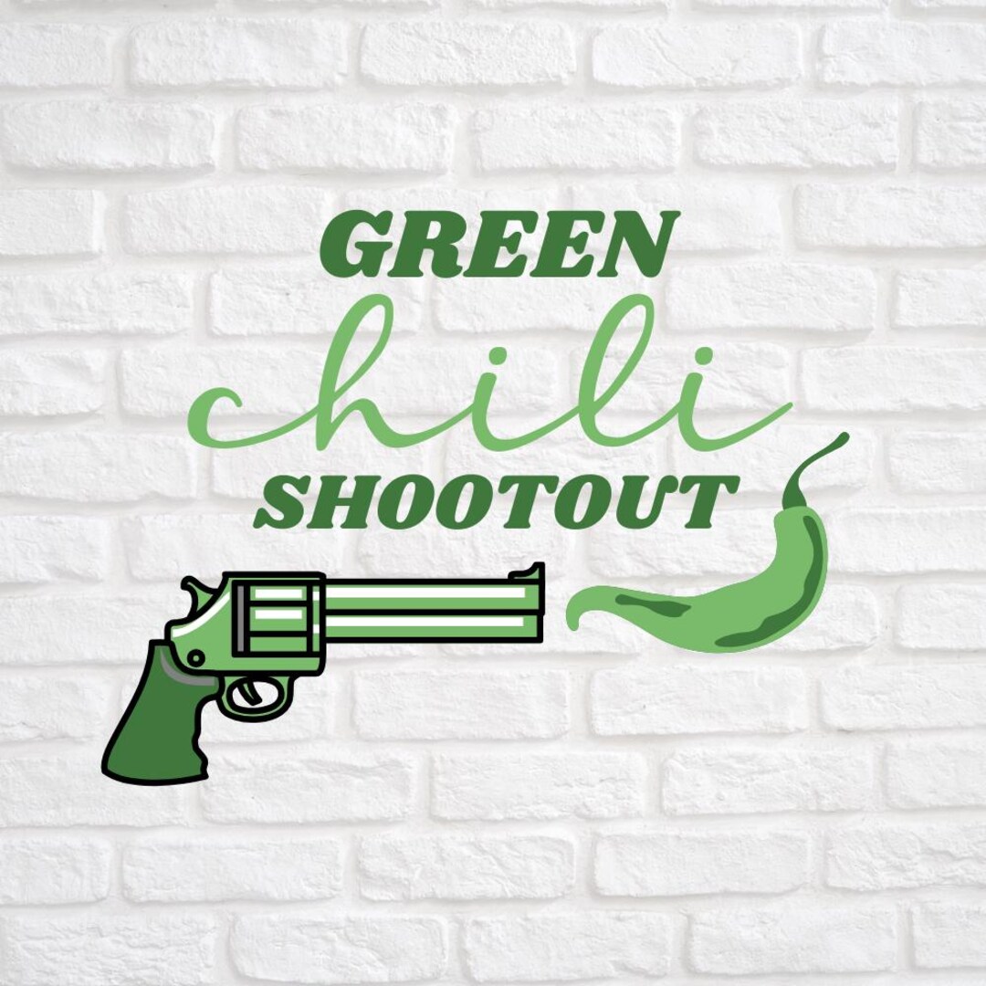 Green Chili Shootout, Green Chili SVG, Printable PNG for Chili Cook off ...