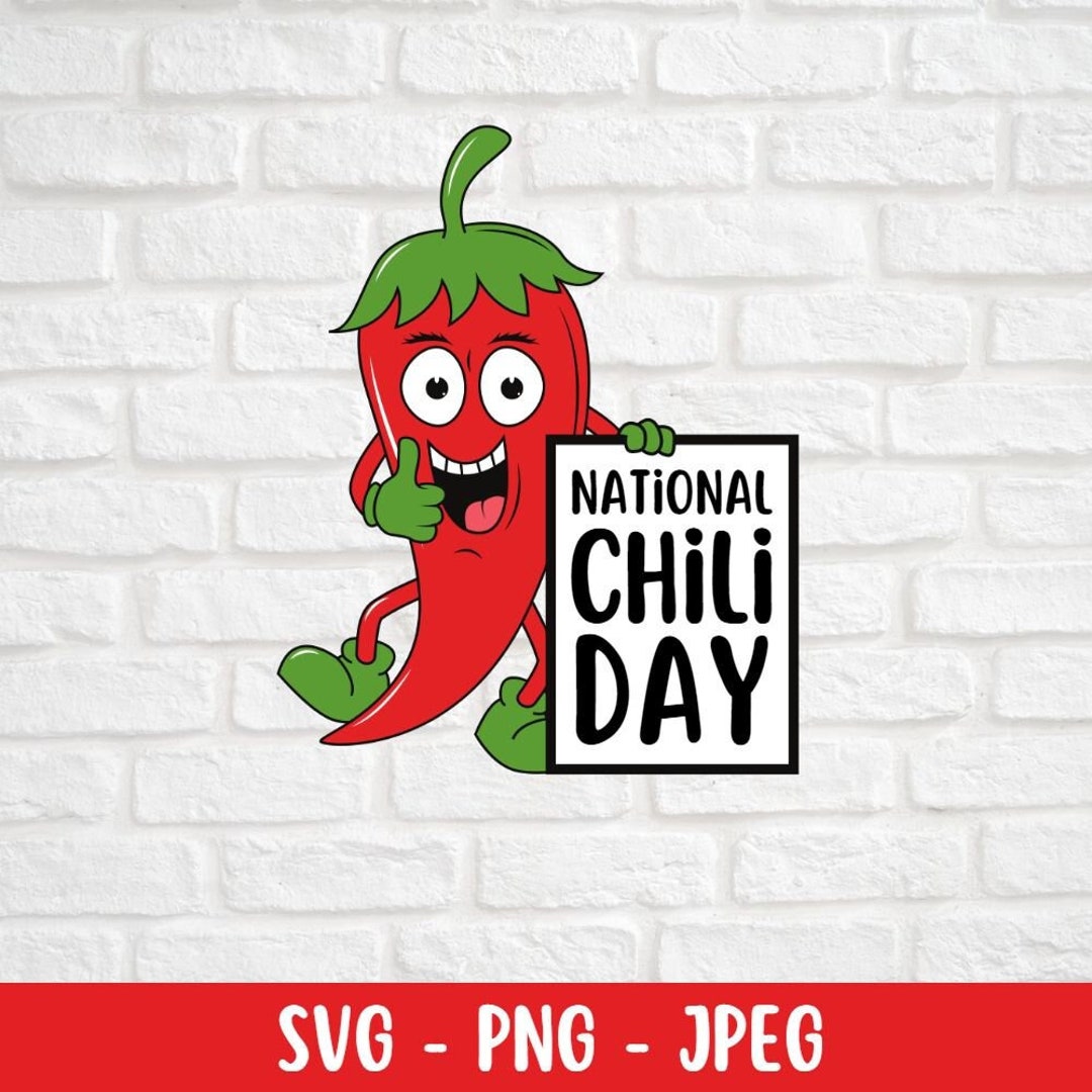 Chili Pepper SVG, National Chili Day, Chili SVG, Chili Day, Hot Peppers ...