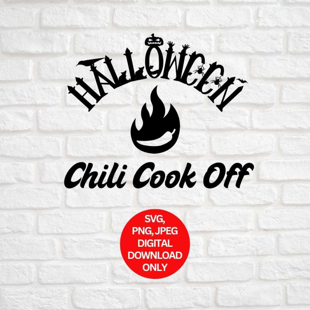 Halloween Chili Cook off SVG, Chili Cook Off, Chili Peppers, Chili Cook ...