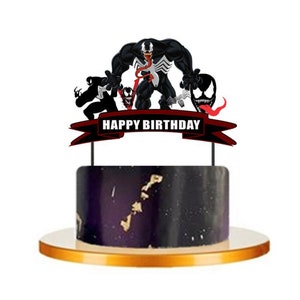Venom Happy Birthday Party Cupcake Cake Balloon Bracelet Box - Etsy