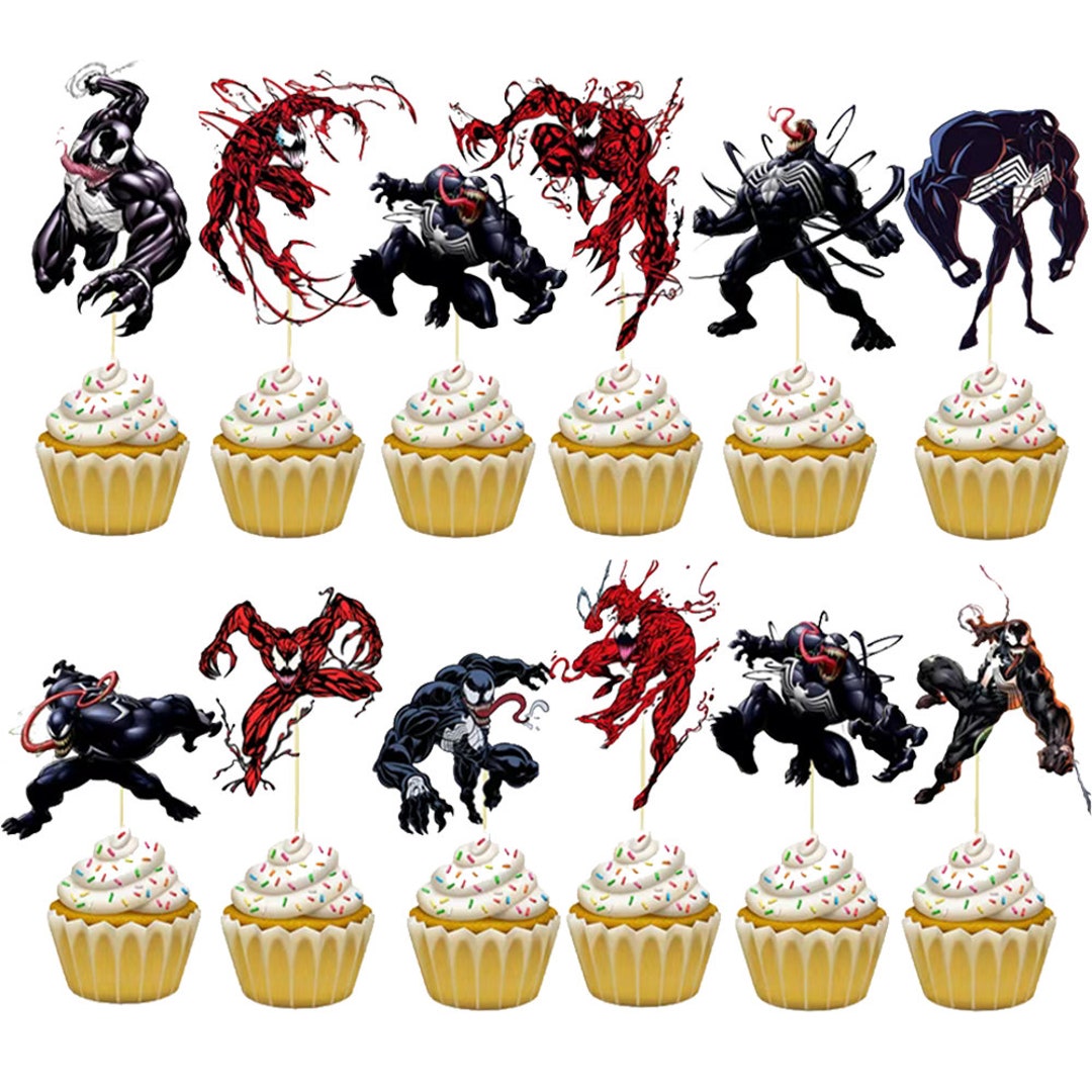 Venom Happy Birthday Party Cupcake Cake Balloon Bracelet Box - Etsy