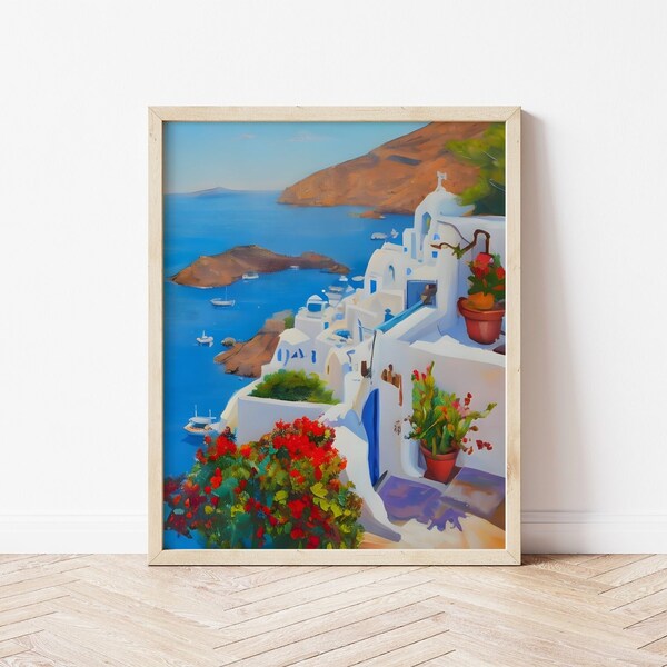 Greek Blue Art - Etsy