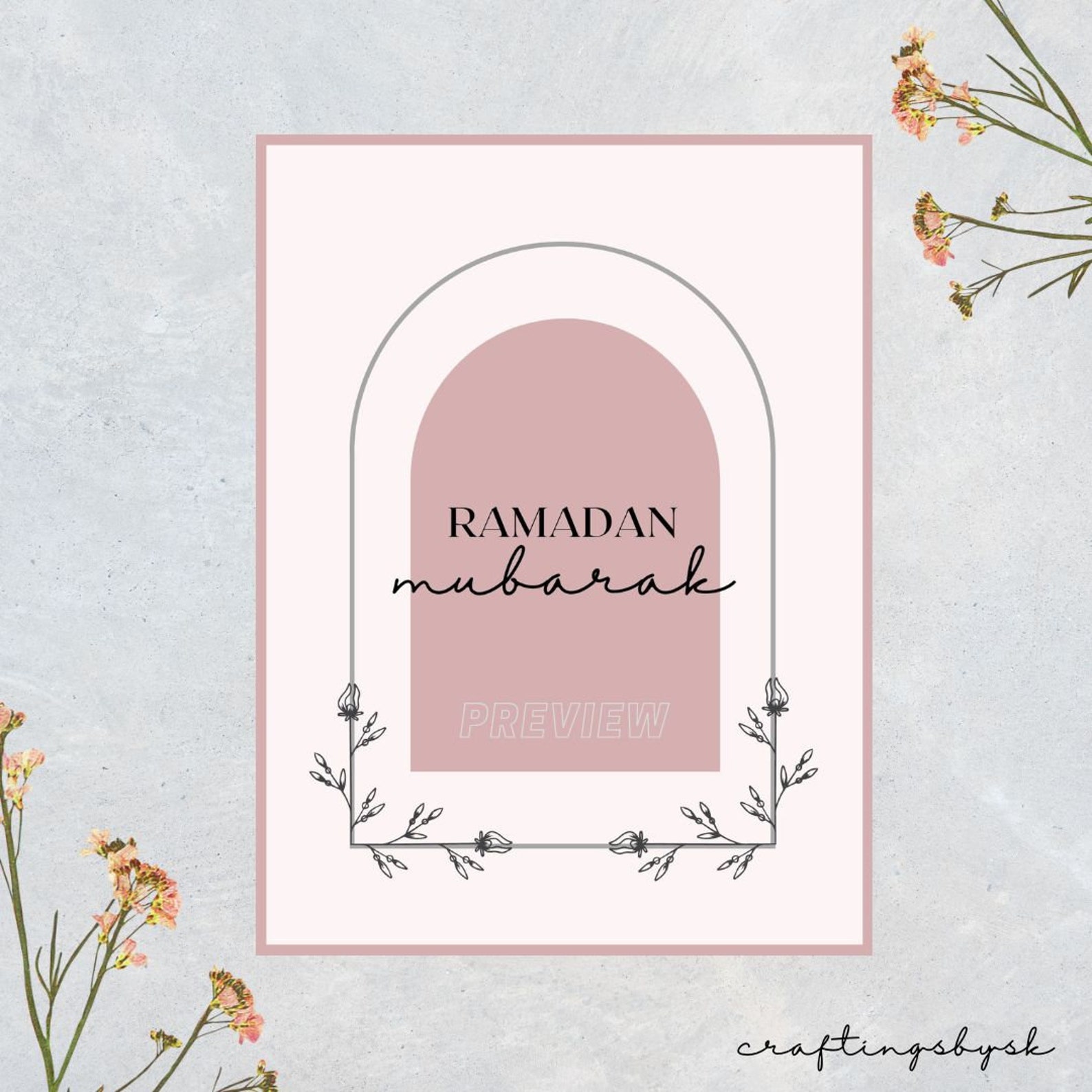 Printable Ramadan Minimalistic Art Frame Decoration Ramadan Decoration ...