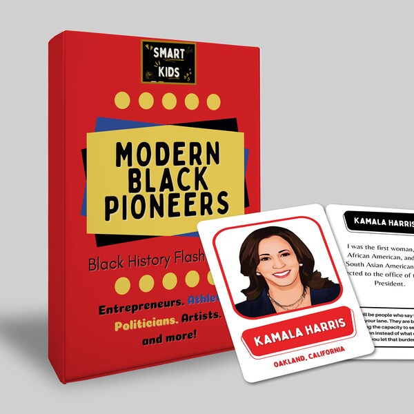 Black History Flash Cards - Etsy