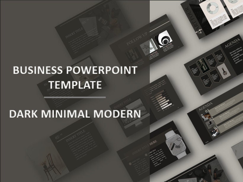 Dark Business Presentation Template "minimal Modern" for Powerpoint ...