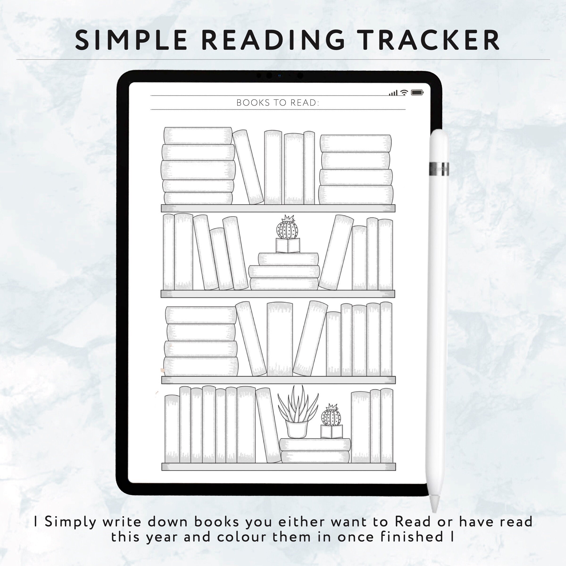 Printable Book Tracker: Bookshelf Design, A4/A5 (PDF Download) - Etsy