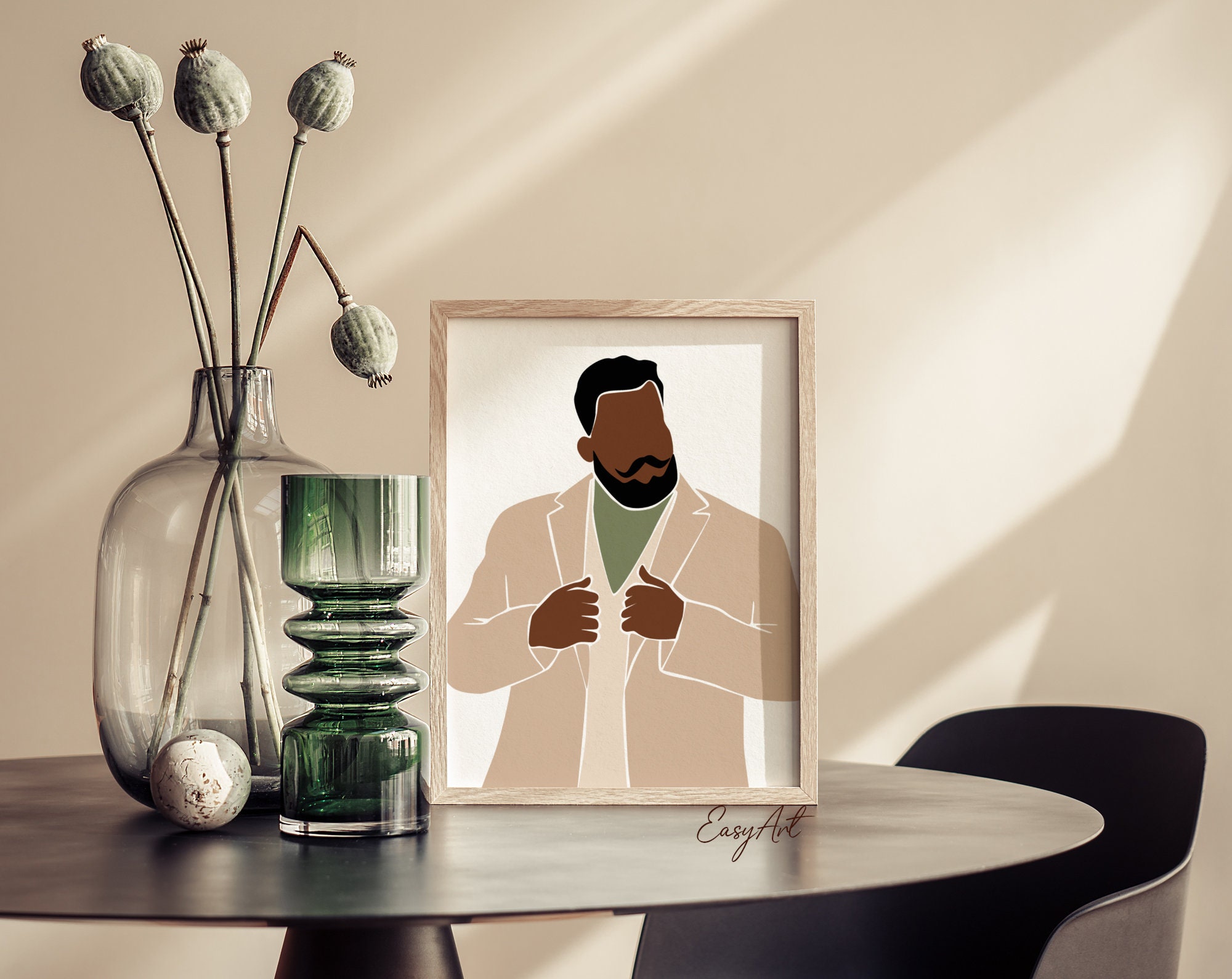 Plus Size Men Clipart, Plus Size Male SVG, Abstract Man PNG, Black Men ...