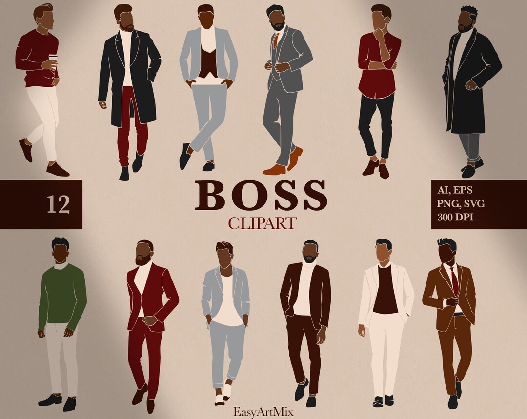 Boss Man Svg, Black Man Clipart, Big Boss Svg, African American Man ...