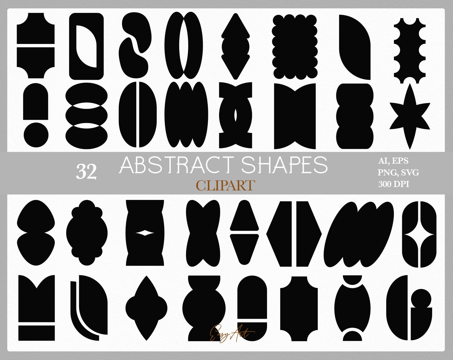 Abstract Shapes SVG, Black Frames PNG, Vector Shapes, Photo Overlay ...
