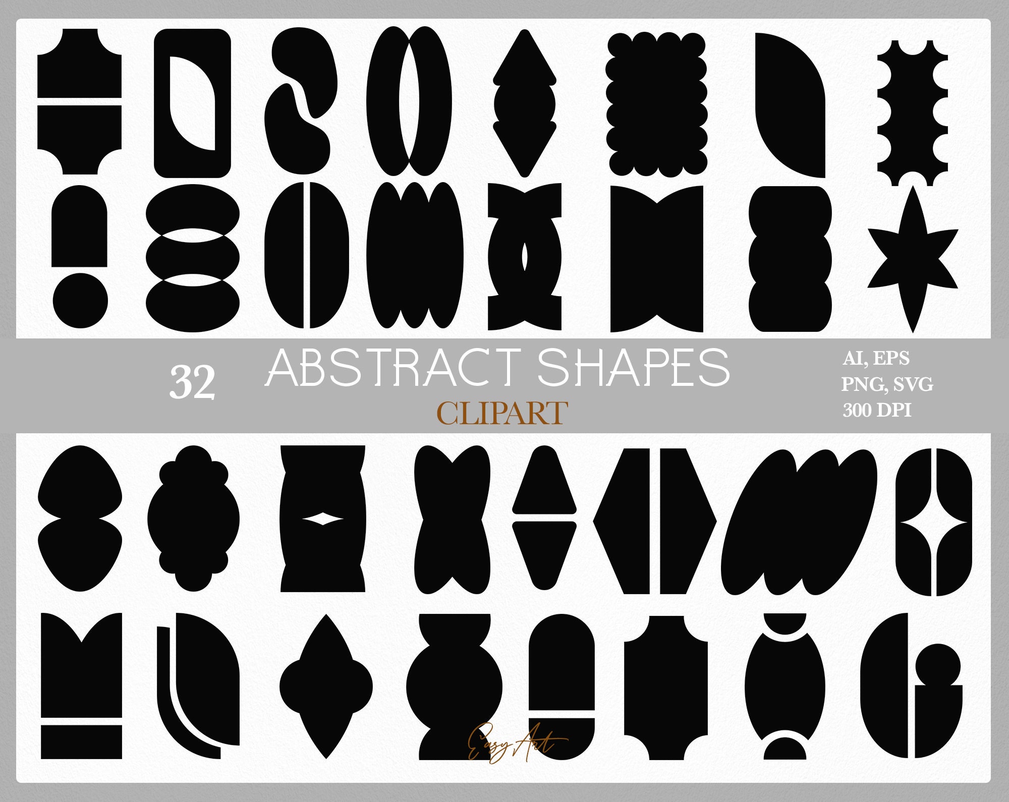 Abstract Shapes SVG, Black Frames PNG, Vector Shapes, Photo Overlay ...