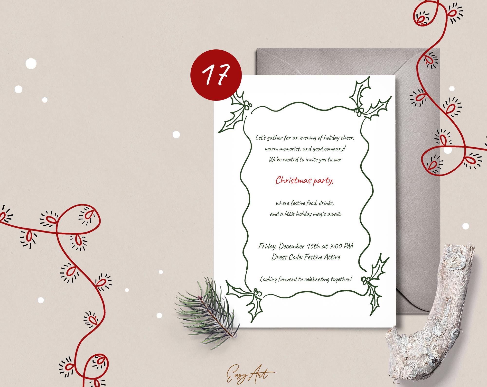 Christmas Frame Bundle Clipart, Hand Draw Border SVG, Wavy Frame PNG ...