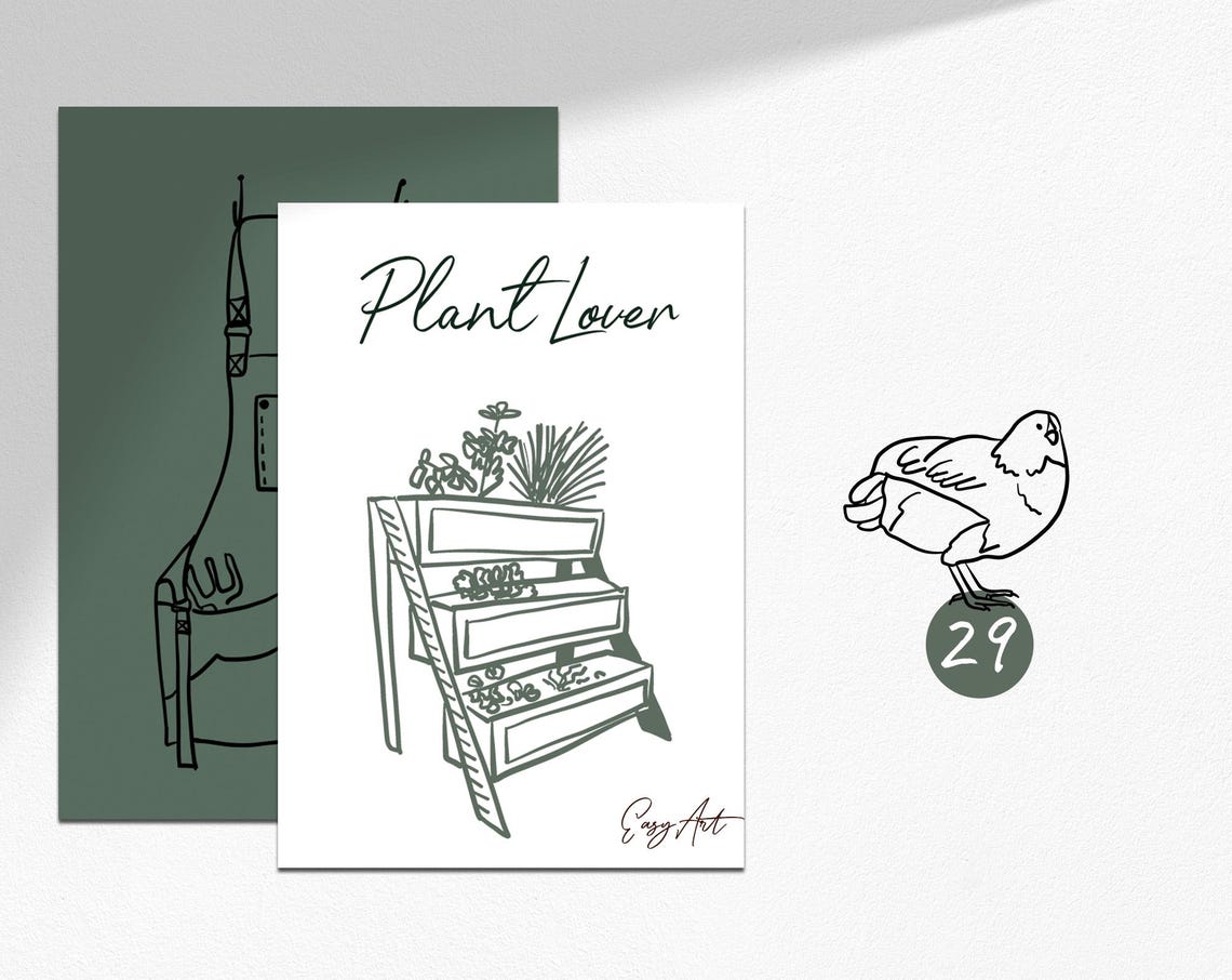 Garden Line Clipart, Hand Draw SVG, Outline Logo Clipart, Farming ...