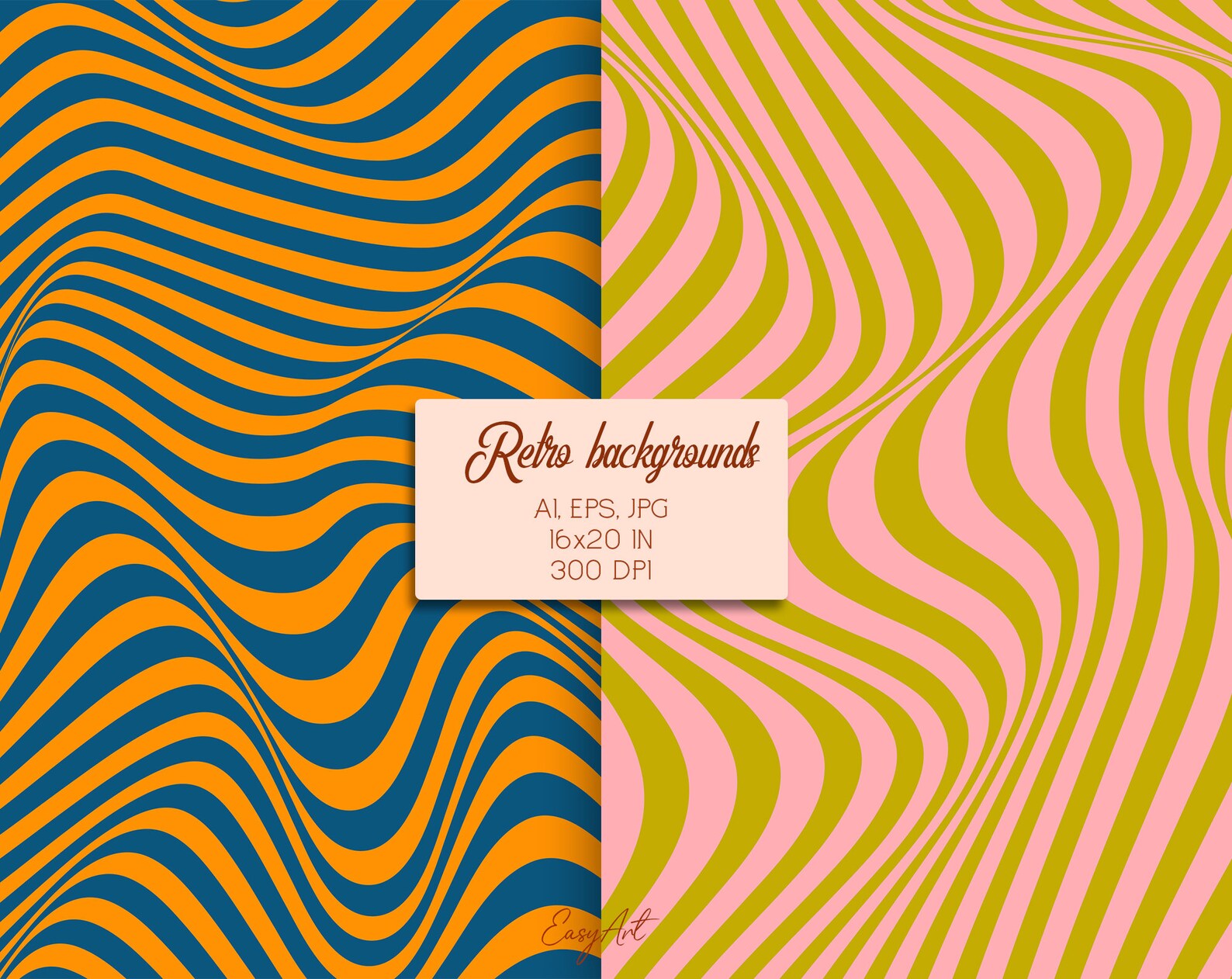 Retro Background, Groovy Printable, 70's Clipart, Groovy Paper, Retro ...