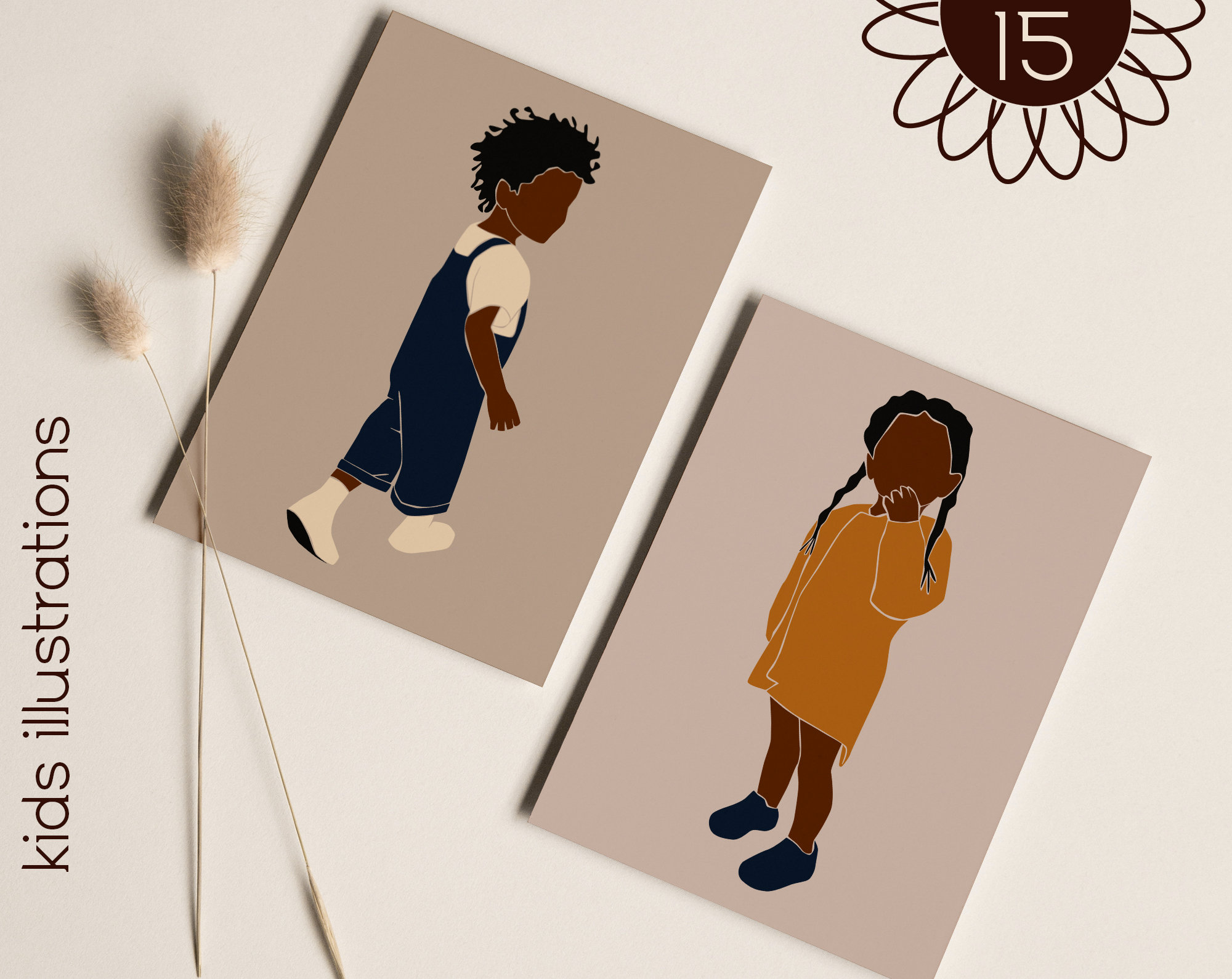 Abstract Kids SVG, African Baby Clipart, Abstract Children PNG, Fashion ...