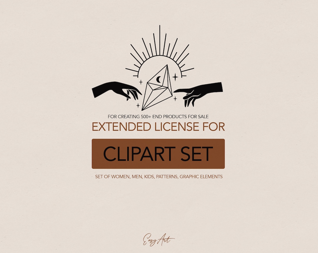 Extended License by Arteasyart, One Clipart Set, Commercial License ...