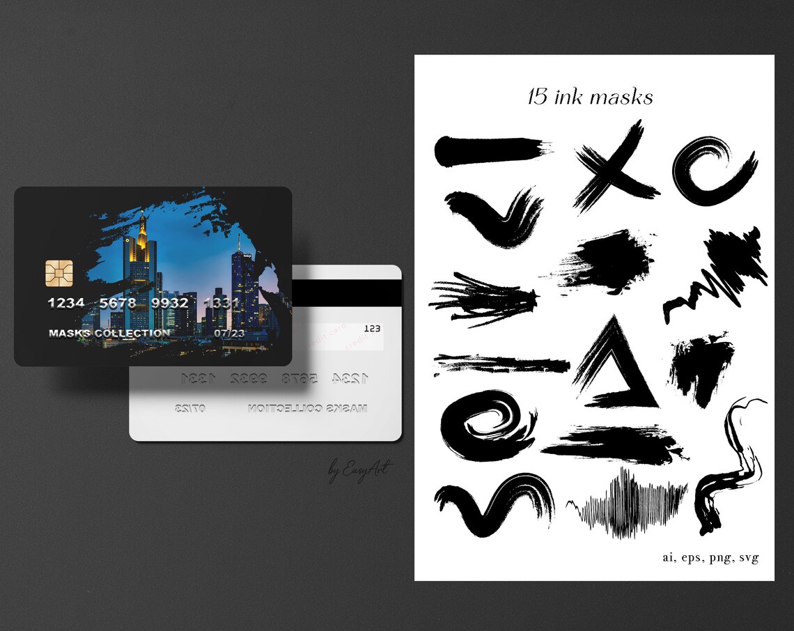 Masks Shapes SVG, Abstract Frames PNG, Ink Shapes, Clipping Masks ...