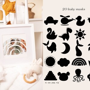 Masks Shapes SVG, Abstract Frames PNG, Ink Shapes, Clipping Masks ...