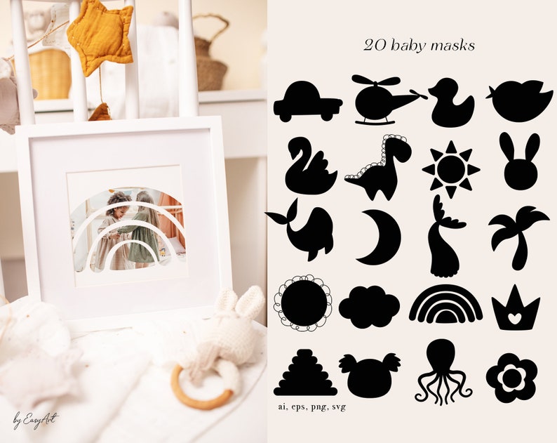 Masks Shapes SVG, Abstract Frames PNG, Ink Shapes, Clipping Masks ...