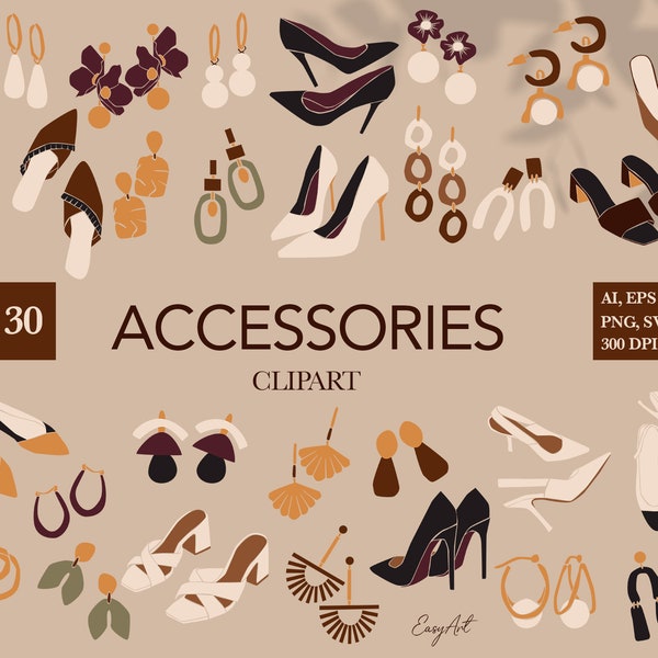 Woman Accessories Clipart - Etsy
