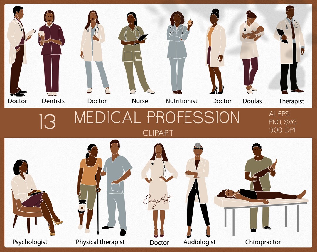 Doctor Clipart, Nurse SVG, Medical Professional, Woman Clipart, Female ...