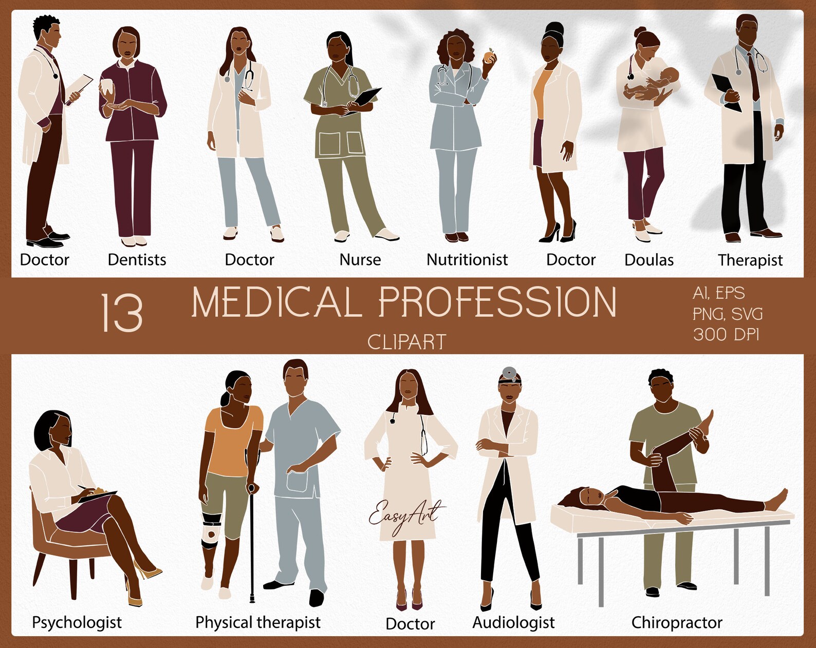 Doctor Clipart, Nurse SVG, Medical Professional, Woman Clipart, Female ...