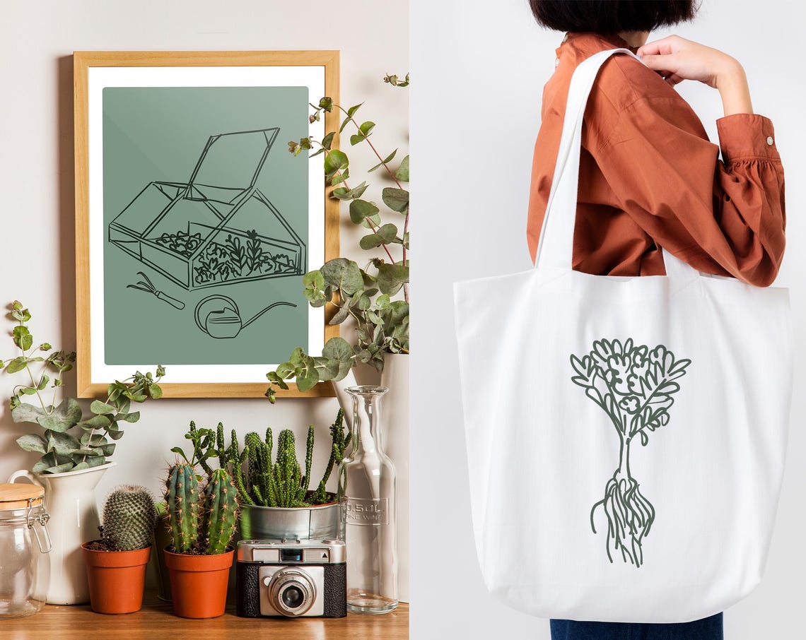 Garden Line Clipart, Hand Draw SVG, Outline Logo Clipart, Farming ...