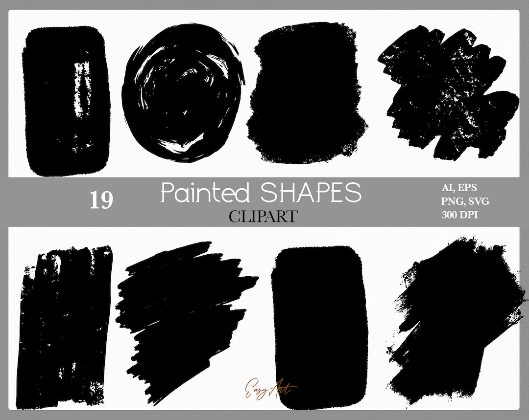 Abstract Shapes SVG, Black Frames PNG, Vector Shapes, Photo Overlay ...