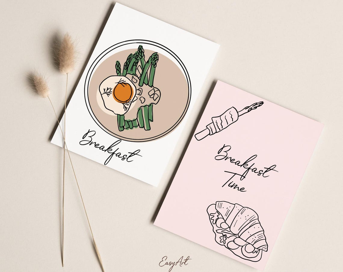 Breakfast Line Clipart, Hand Draw SVG, Outline Restaurant Menu Clipart ...