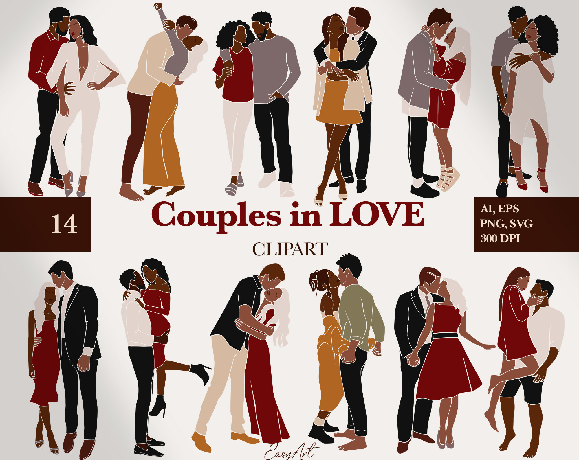 Valentines SVG, Lovers Clipart, Couple in Love Clipart, Woman SVG ...
