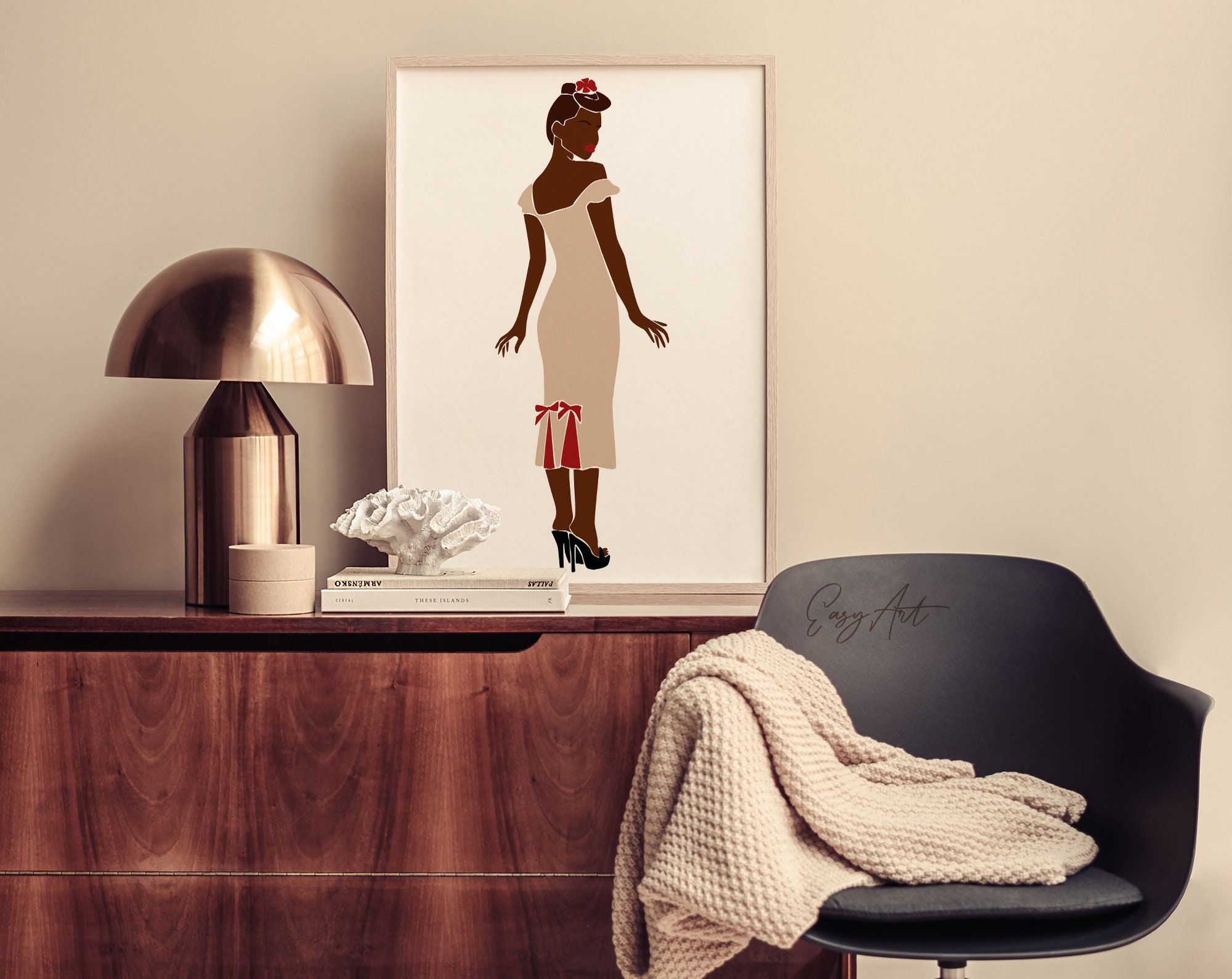 Retro Woman Clipart, Black Female SVG, Fashion 70s, African Woman SVG ...