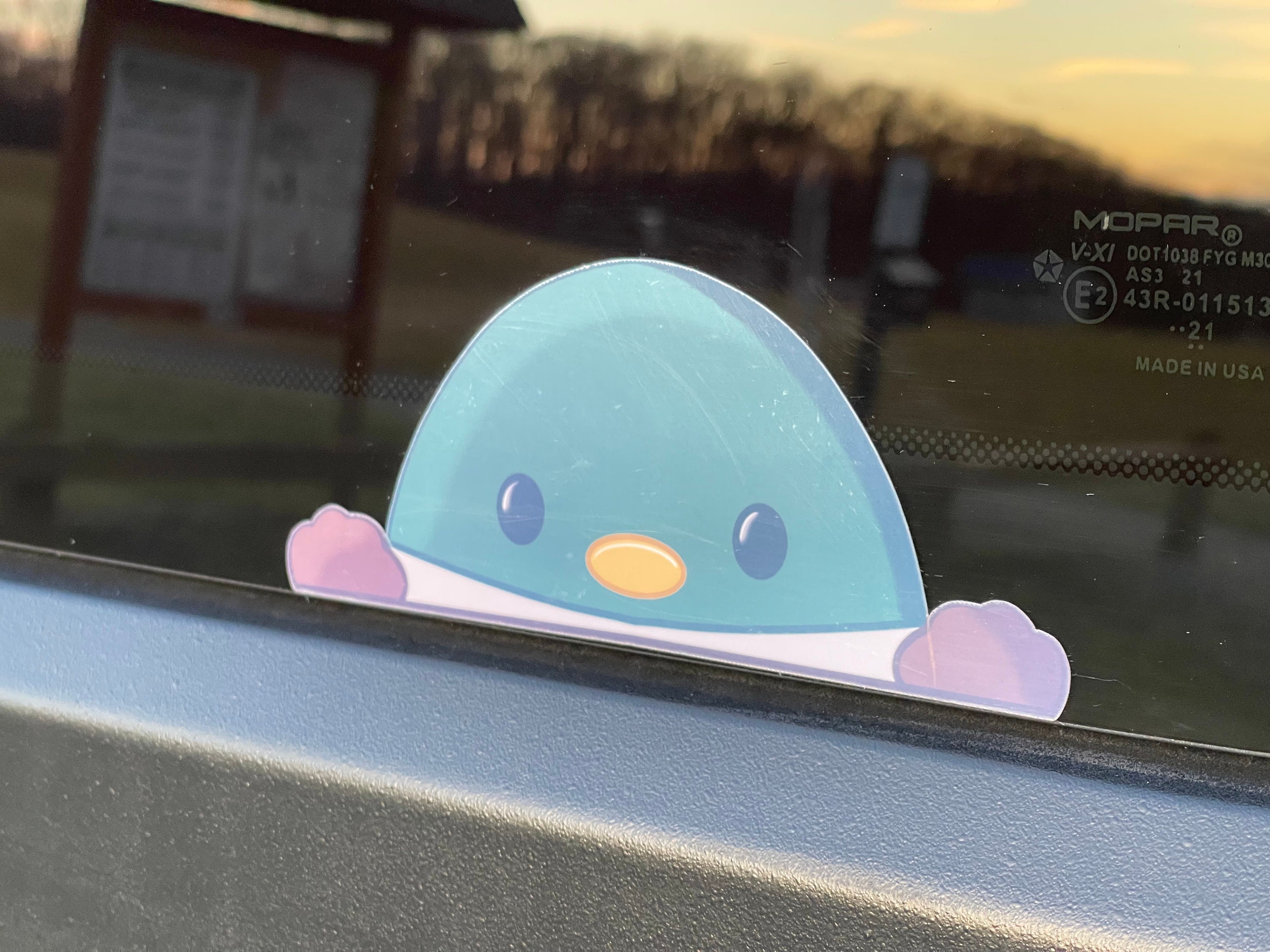Avery Duck Peeker Sticker - Etsy