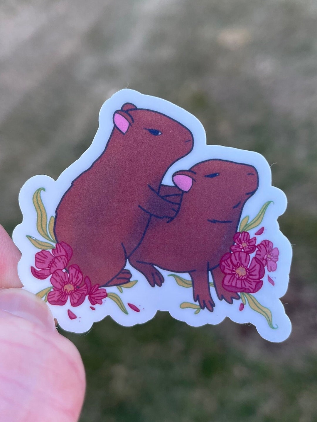 Capybara Love Sticker - Etsy
