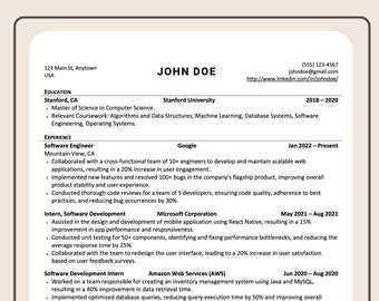 Resume CV Template Template - Programming & Coding - Professional ...