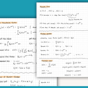 Probability and Statistics Notes/summary (13 Pages) | Probability Notes ...