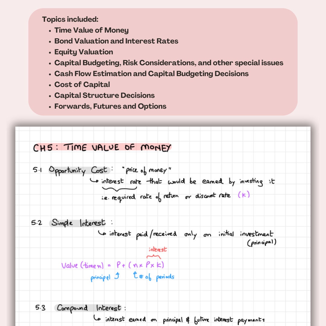 Finance Textbook Notes | Introduction to Corporate Finance Notes, 28 ...