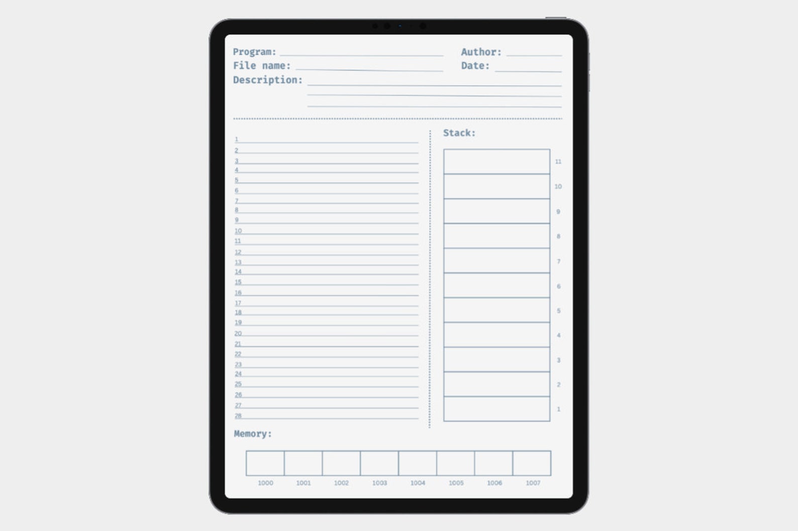 Coding/programming Template Digital Notebook, for Computer Science/engineering Students ...
