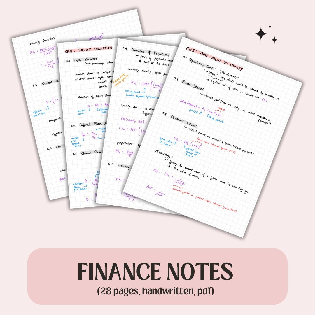 Finance Textbook Notes | Introduction to Corporate Finance Notes, 28 ...