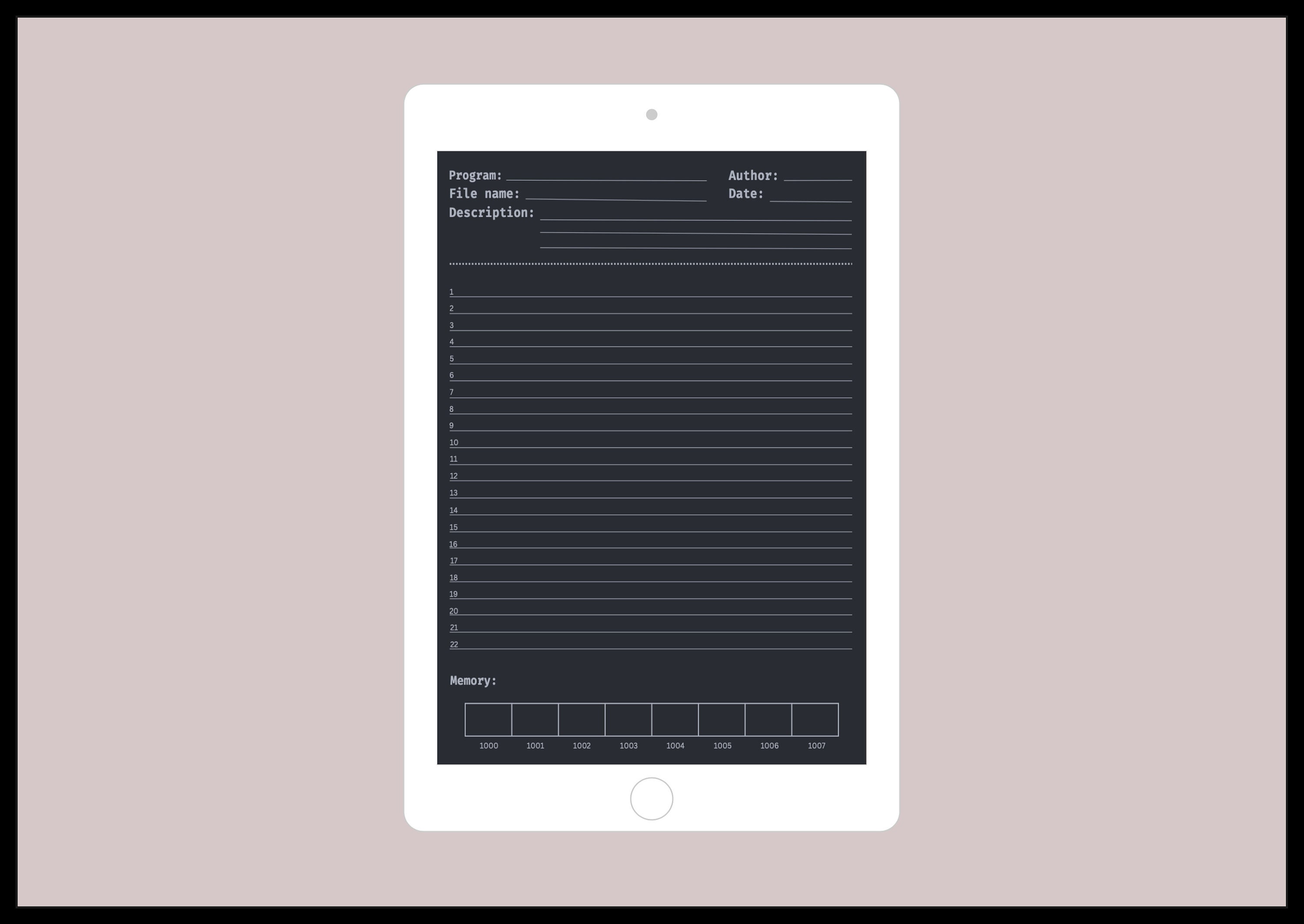 Codingprogramming Template Digital Notebook Dark Theme For Goodnotes Notability Onenote On 9735