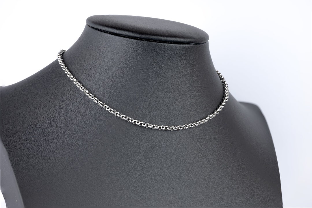 Stainless Steel Rolo Chain. Chunky 3mm Round Links. Custom Lengths ...