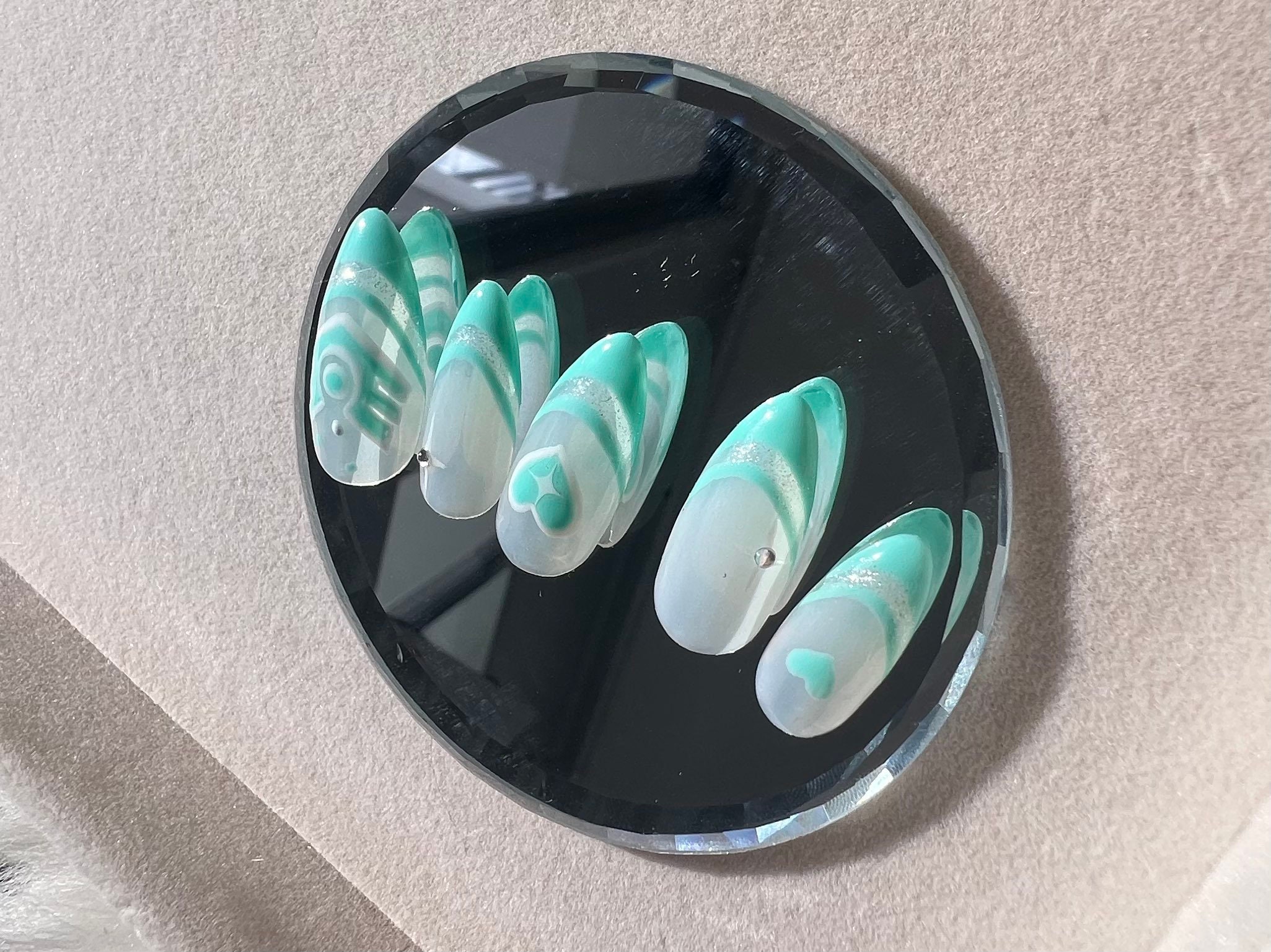 REUSEABLE Valorant Sage PRESS ON Nails | Medium Almond | Premium Press ...