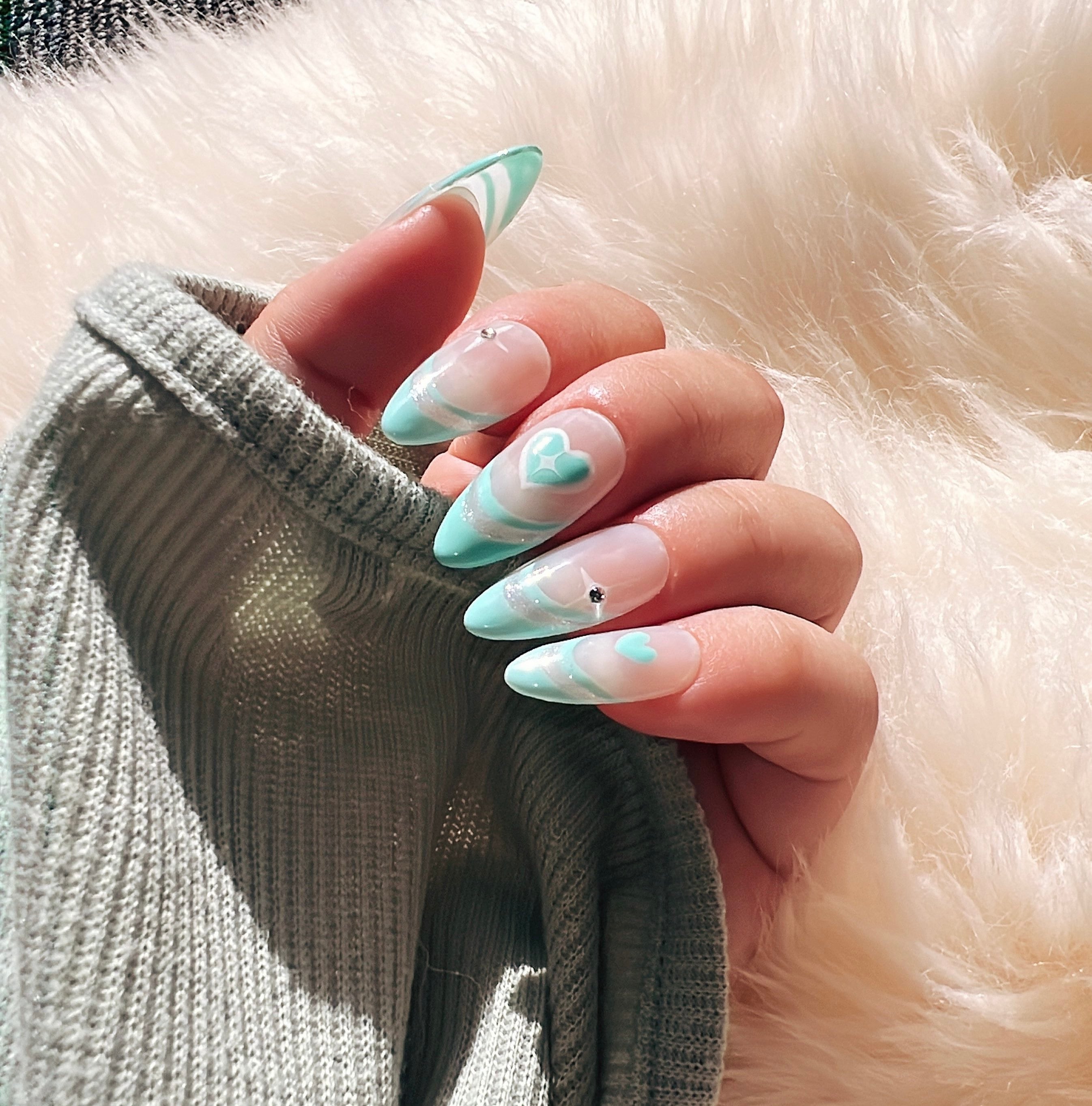 REUSEABLE Valorant Sage PRESS ON Nails Medium Almond - Etsy Australia